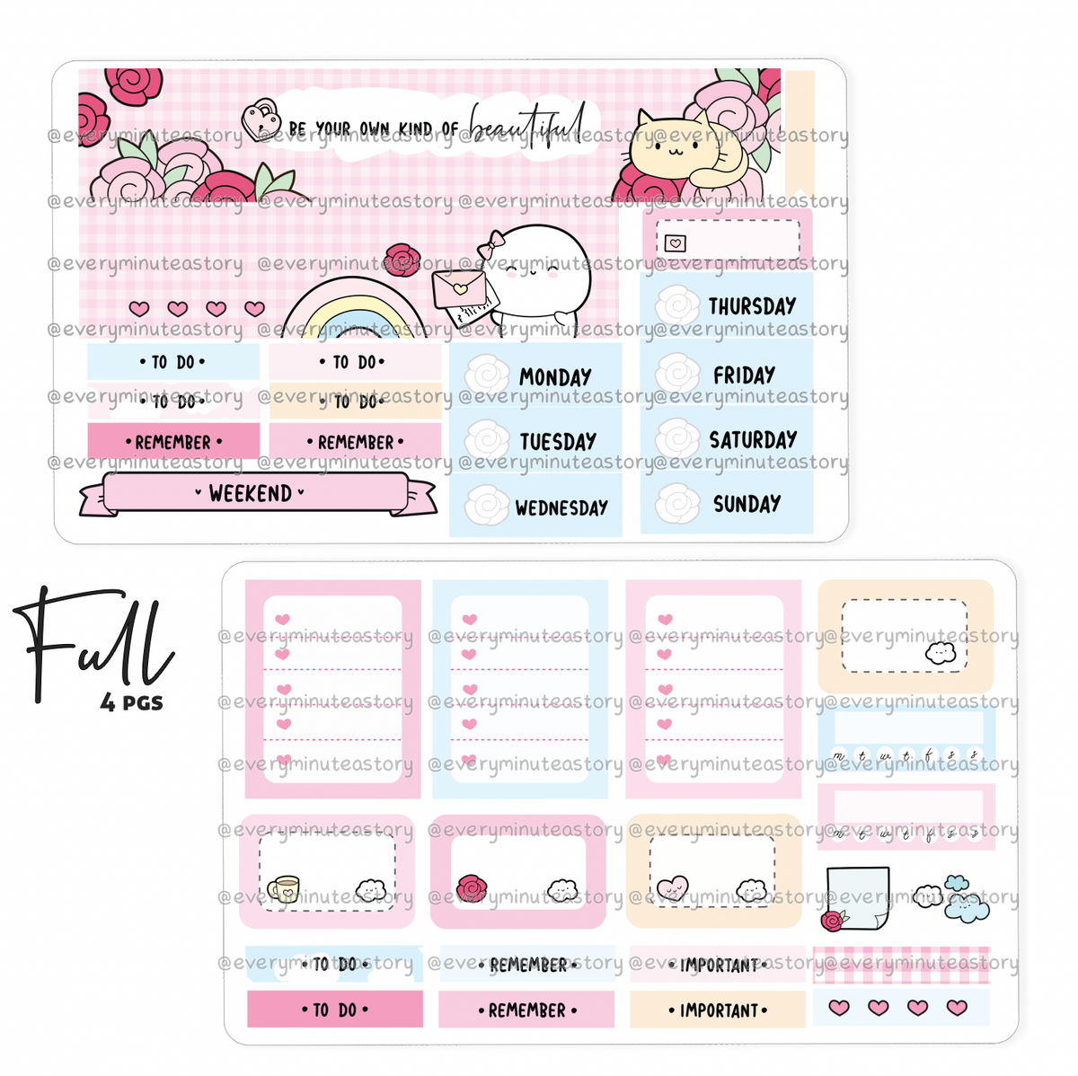 Follow your heart hand-drawn vertical kit- mini and full kit – Every ...