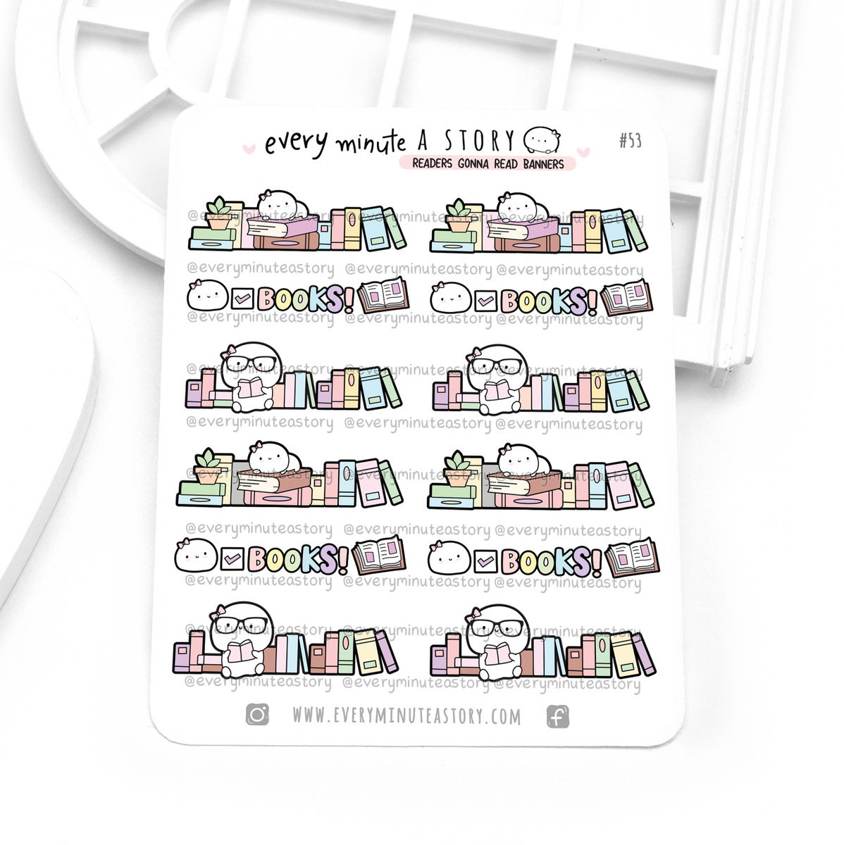 Readers gonna read deco banners, reading – Every Minute A Story