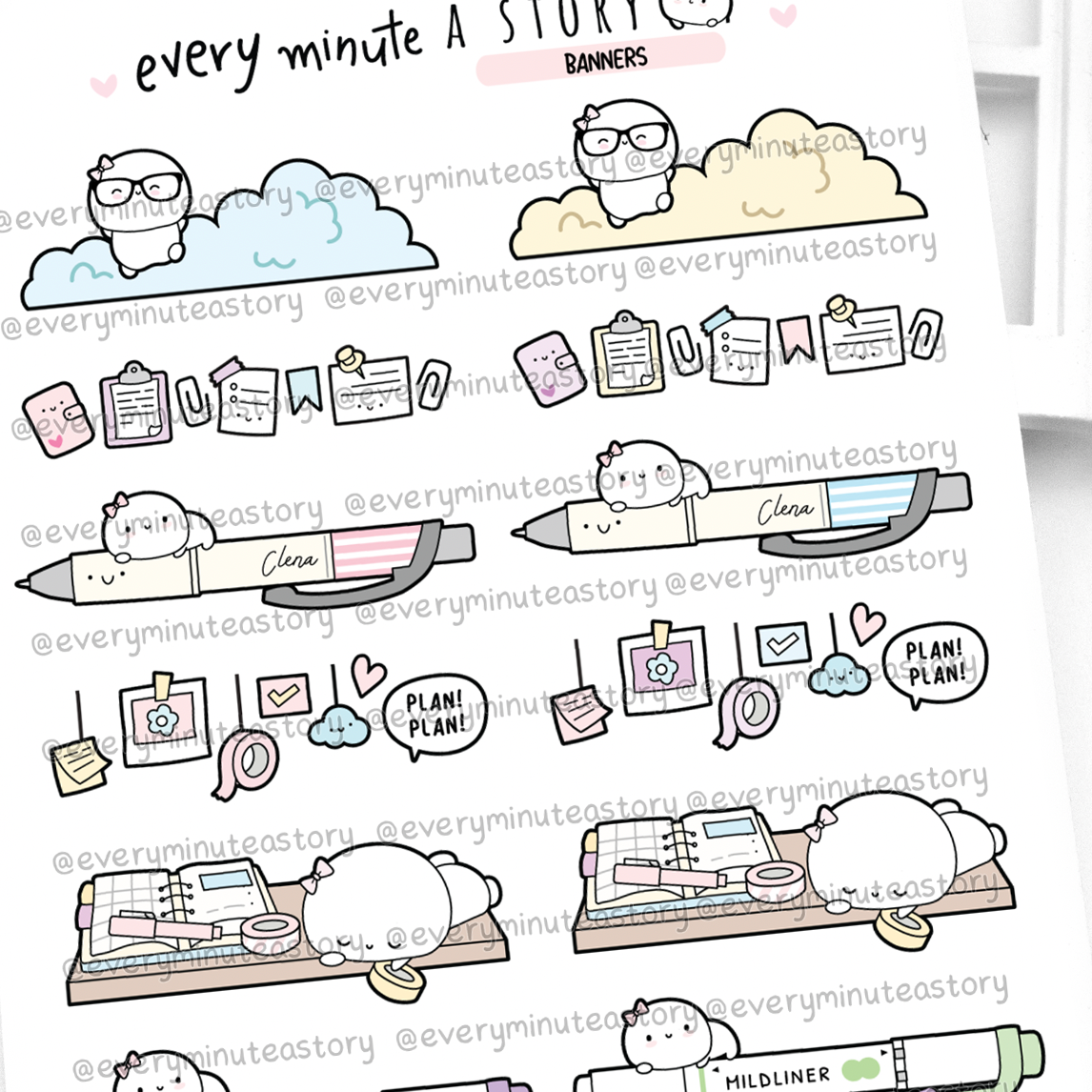 Stationery lover banners – Every Minute A Story
