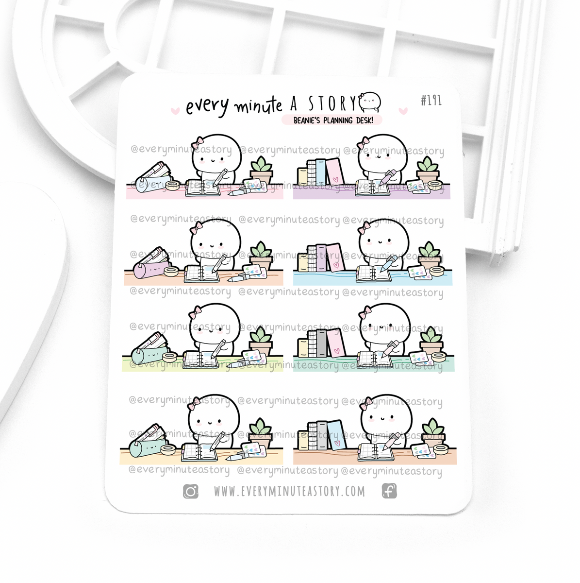 Beanie's planning desk stickers – Every Minute A Story