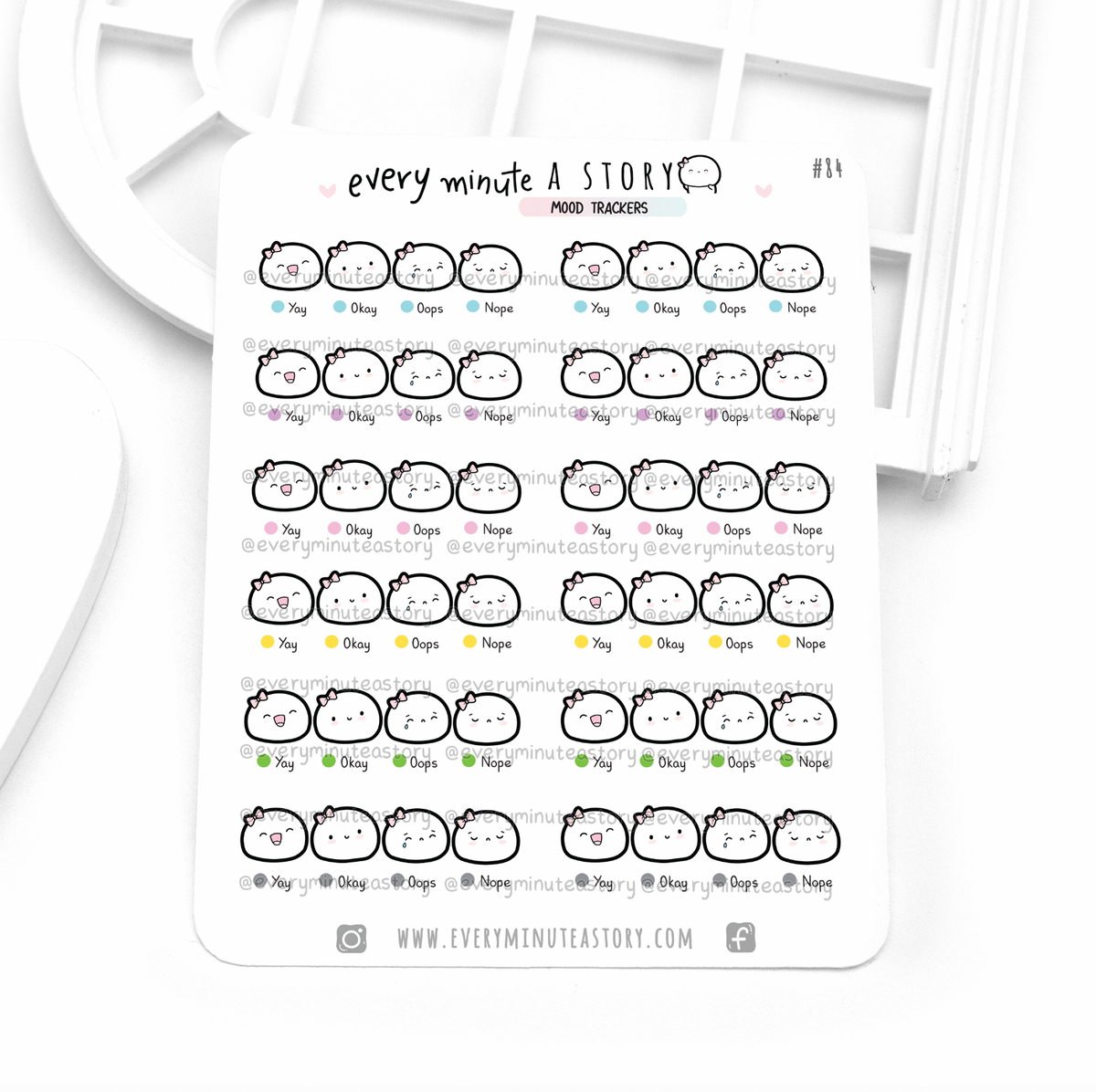 Mood tracker planner stickers – Every Minute A Story