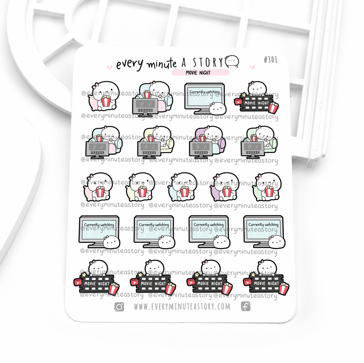 Movie night stickers – Every Minute A Story