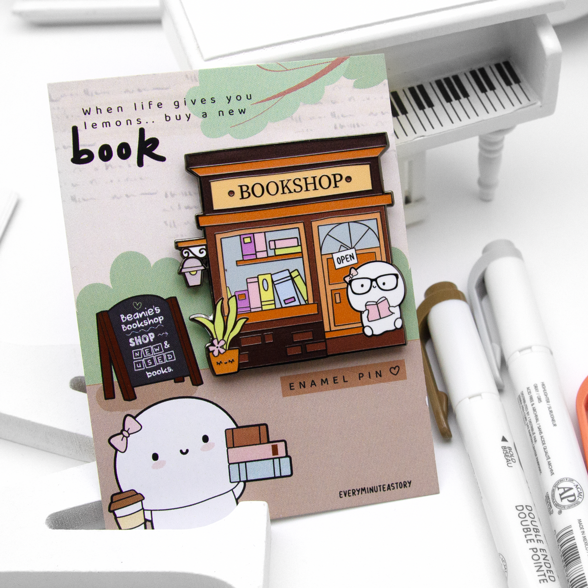 Beanie's bookshop hard enamel pin- Limited Stock! Limit 2/order – Every ...