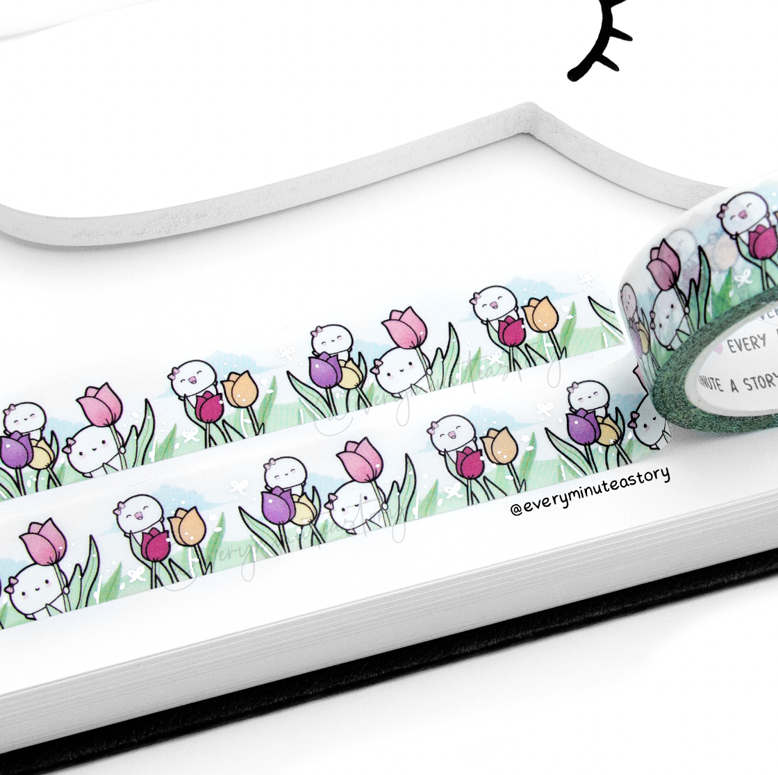 Tiptoe through the tulips washi, silver foil | LIMITED STOCK! LIMIT: 1 ...