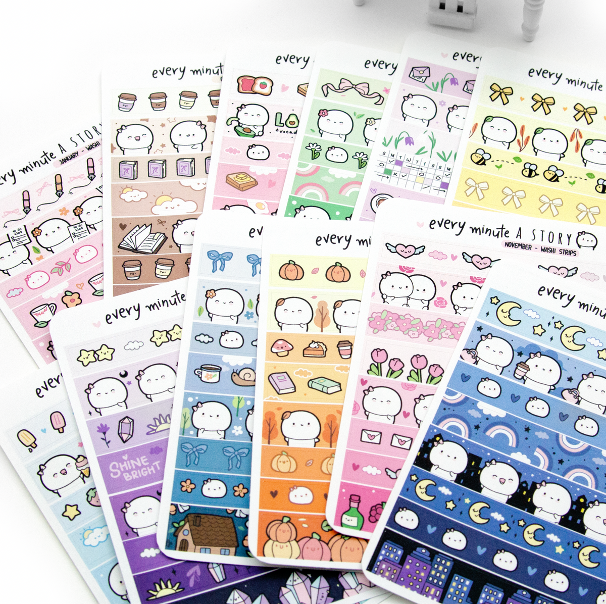 2024 monthly deco stickers, hobonichi cousin – Every Minute A Story