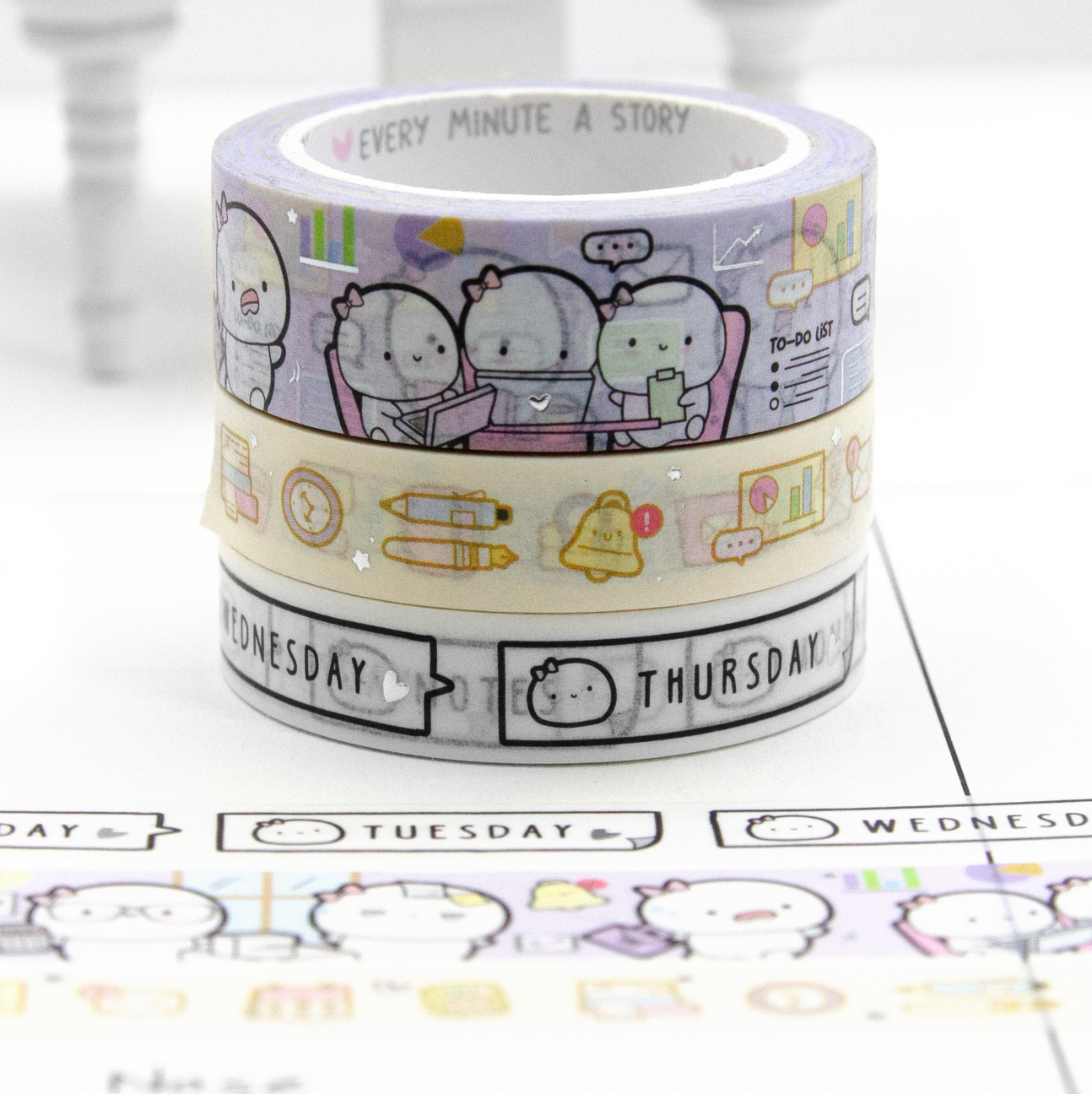 Office hour Beanie washi set of 3- LIMITED STOCK! LIMIT: 2/order ...