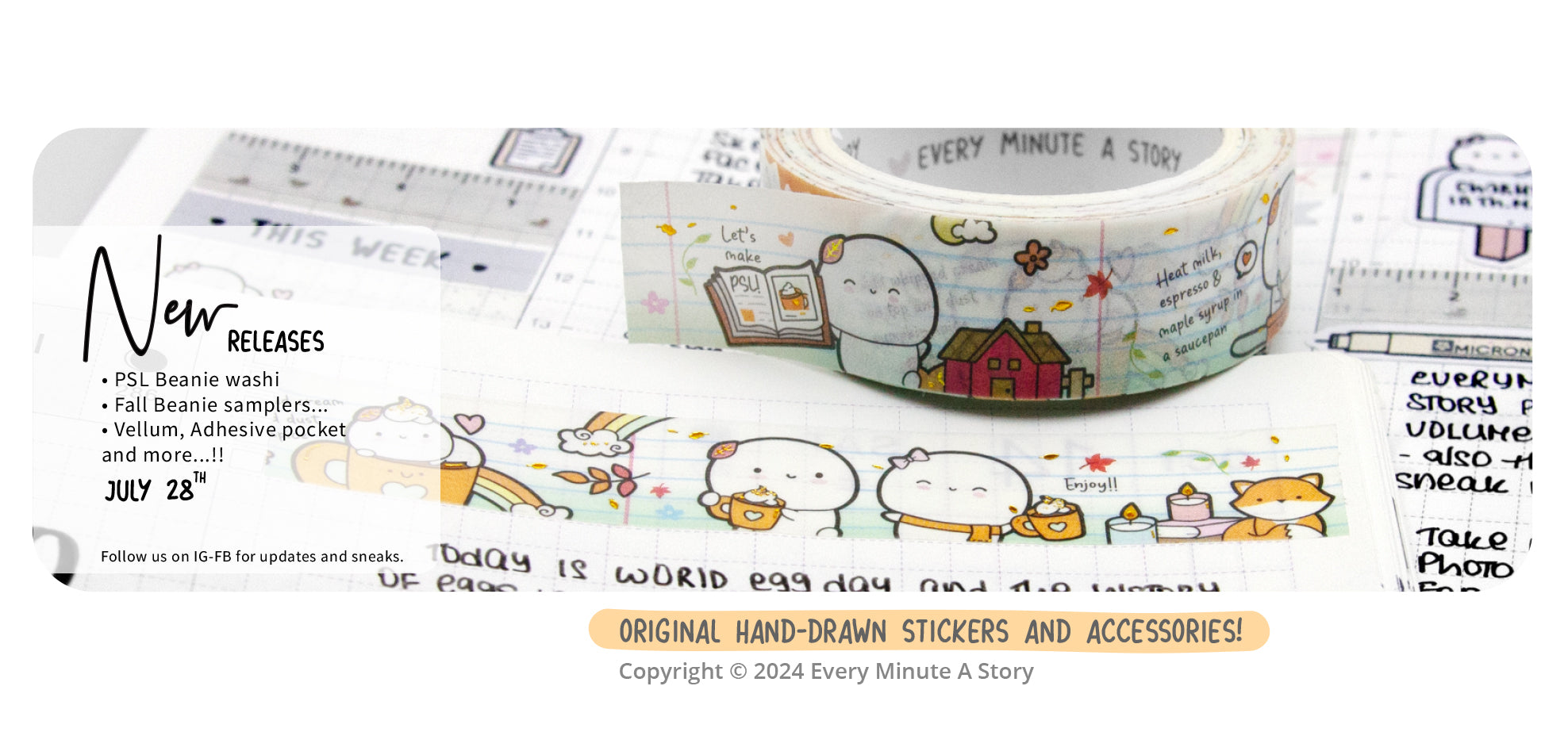 Cute Hand Drawn Stickers – Every Minute A Story
