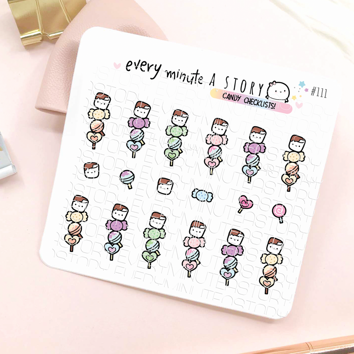 Candy land checklists stickers- LOW STOCK! – Every Minute A Story