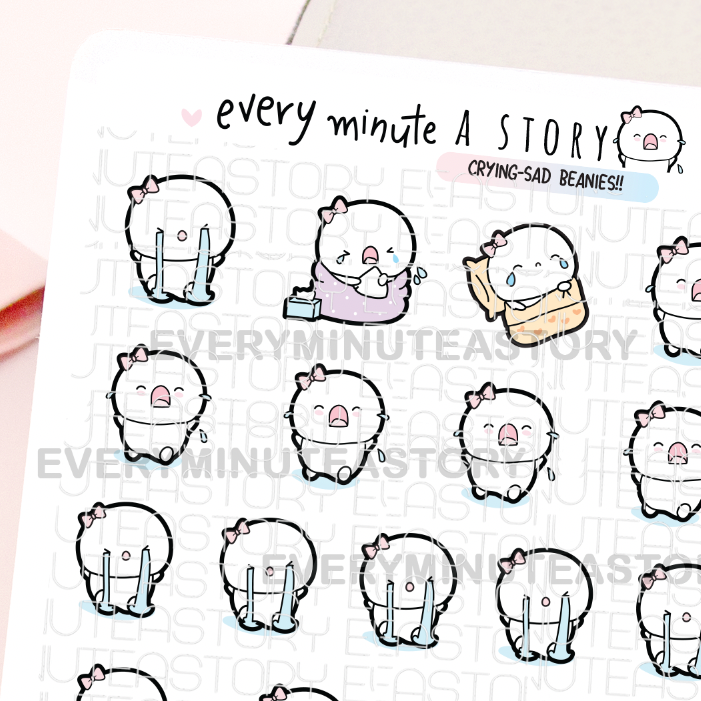 Crying, sad, bad day Beanies- LOW STOCK! – Every Minute A Story